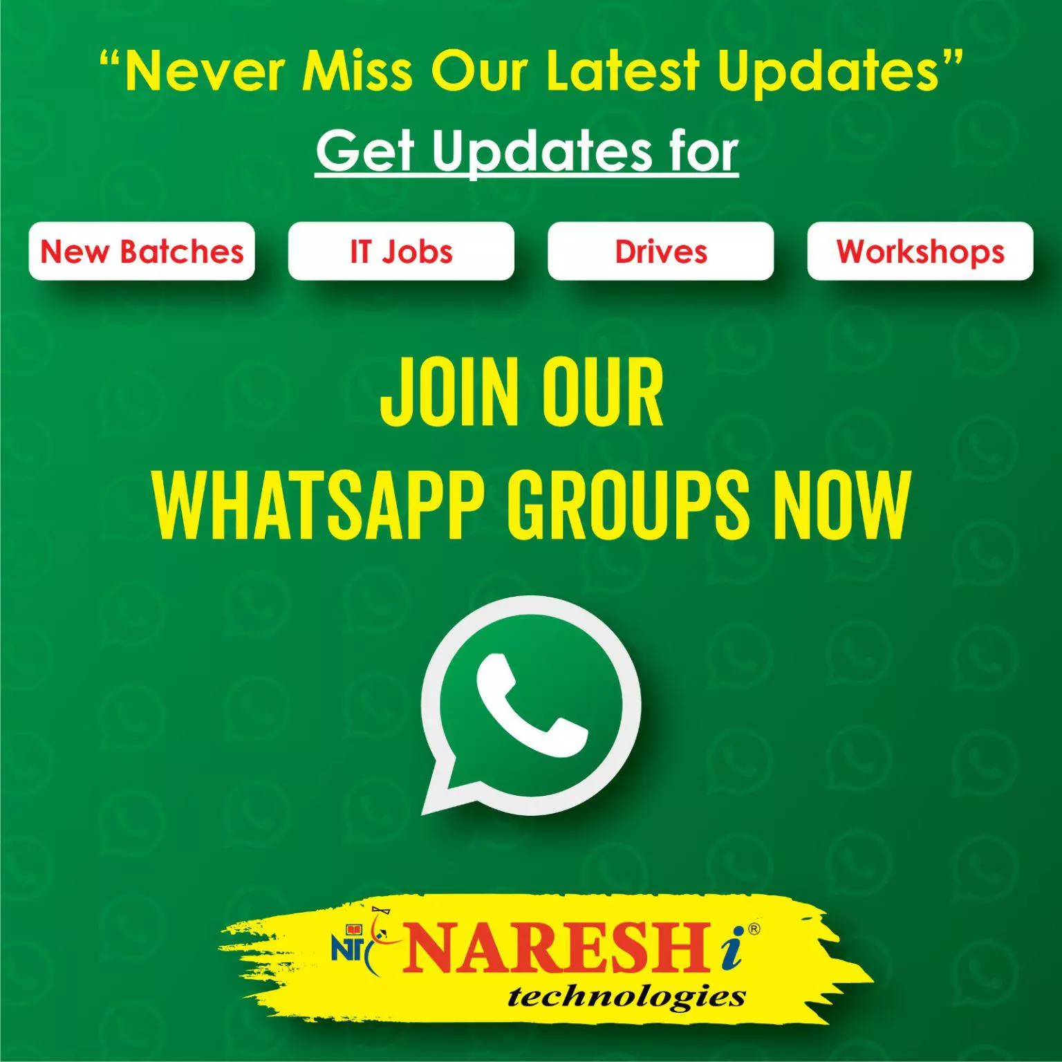 Free Online Workshops - Naresh i Technologies